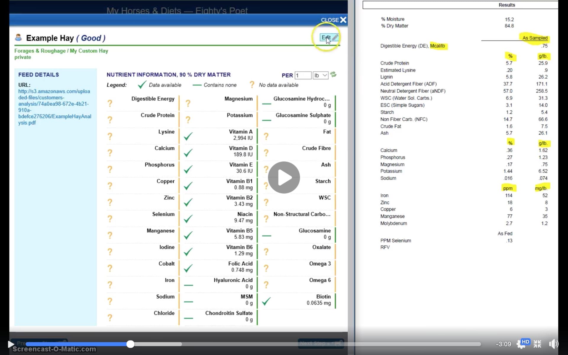 How to Upload Your Forage Analysis to FeedXL